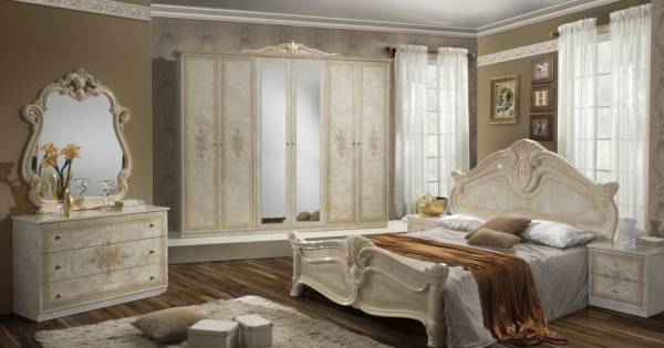 Италиански спален комплект Amalfi - бежов - Топ Цени | Мебели Онлайн Orhideamebel.com